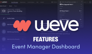Event Manager Dashboard for Virtual Team Building Experiences | Weve